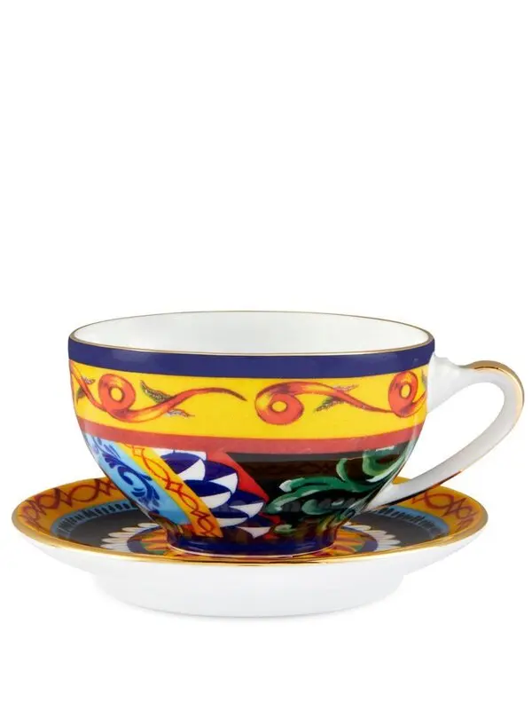 Dolce & Gabbana Archive-print Porcelain Tea Set