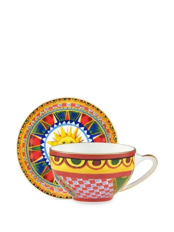 Dolce & Gabbana Archive-print Porcelain Tea Set