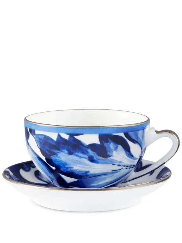 Dolce & Gabbana Blu Mediterraneo Porcelain Tea Set - White