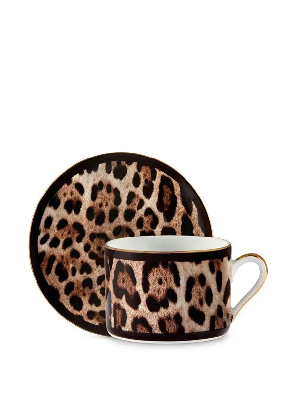 Dolce & Gabbana Leopard-print Porcelain Tea Set