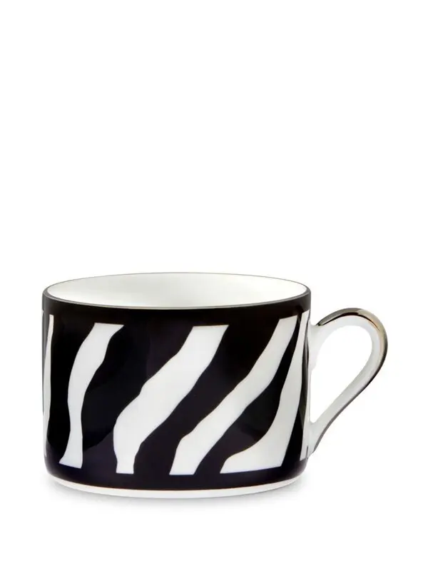 Dolce & Gabbana Zebra-pattern Porcelain Tea Set - Black