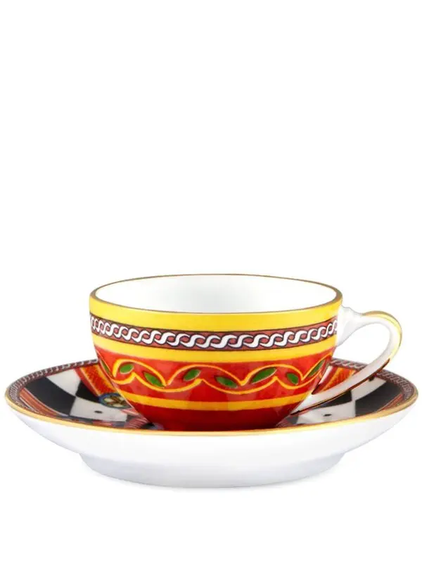 Dolce & Gabbana Carretto Siciliano Espresso Cups With Saucers