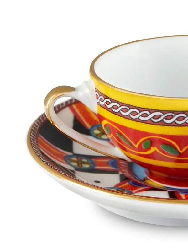 Dolce & Gabbana Carretto Siciliano Espresso Cups With Saucers