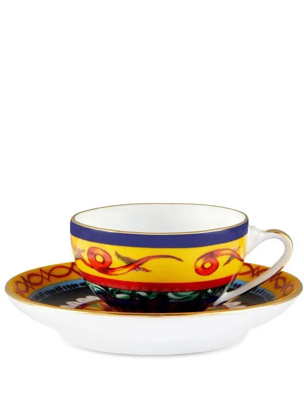 Dolce & Gabbana Archive-print Espresso Set - White