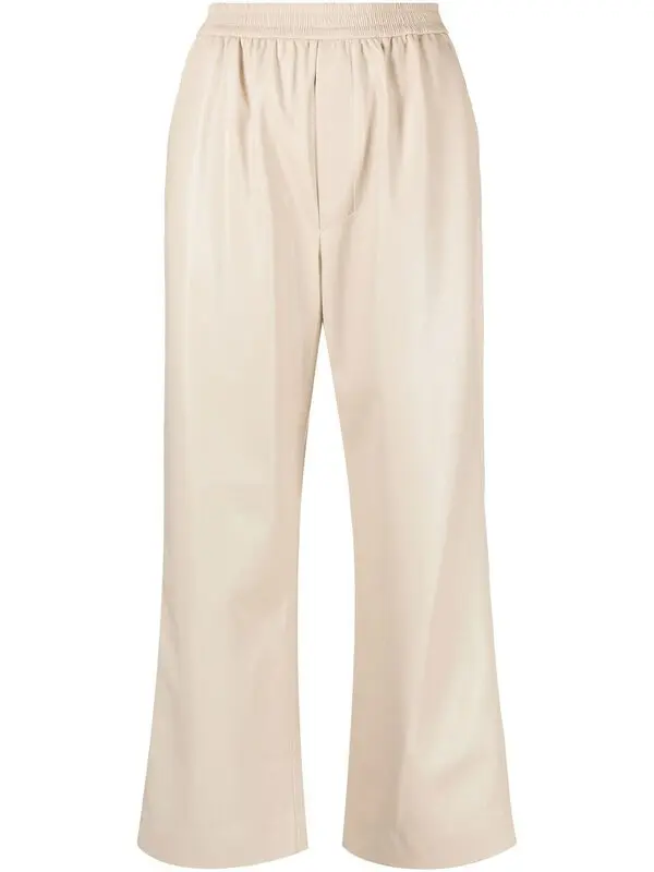 Nanushka Faux-leather Cropped Trousers