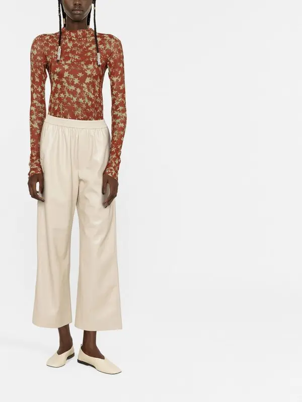 Nanushka Faux-leather Cropped Trousers