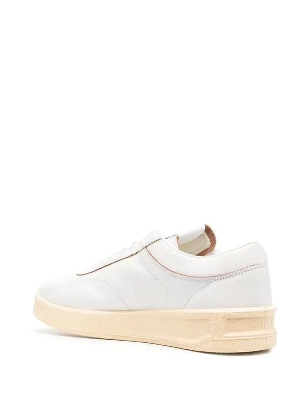 JIL SANDER Lace-up Leather Sneakers - White