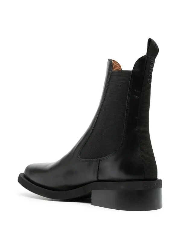 GANNI Leather Chelsea Boots