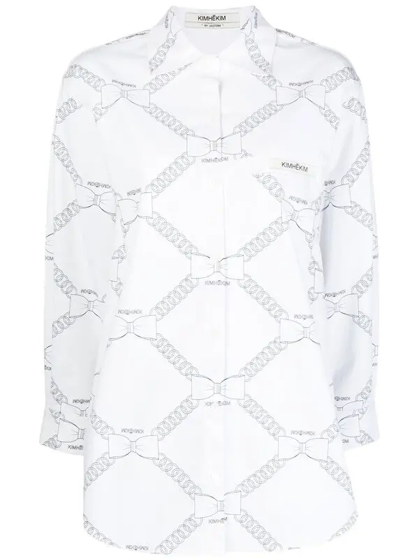 KIMHEKIM Chain-link Print Shirt