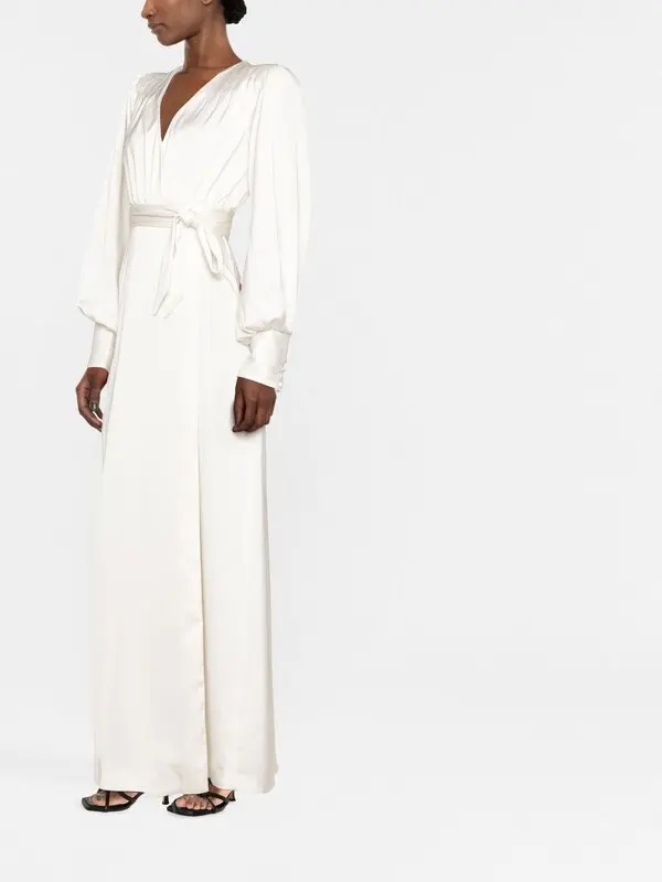 rotate birger christensen satin wrap maxi dress ROTATE BIRGER CHRISTENSEN Magna Satin Wrap Dress