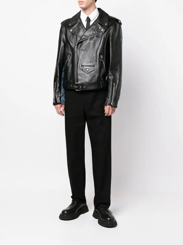 Alexander McQueen Panelled Biker Jacket