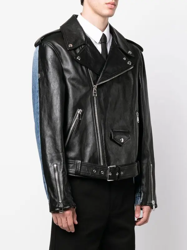 Alexander McQueen Panelled Biker Jacket