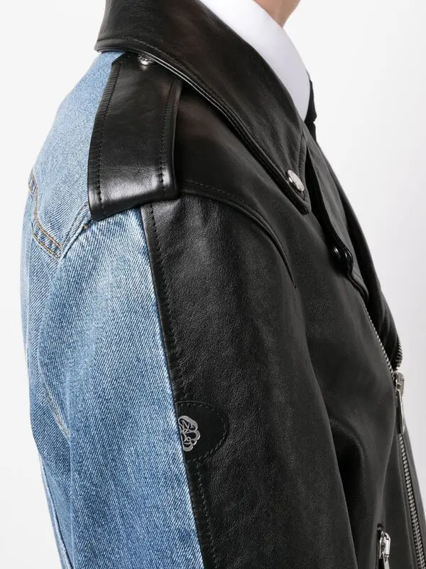 Alexander McQueen Panelled Biker Jacket