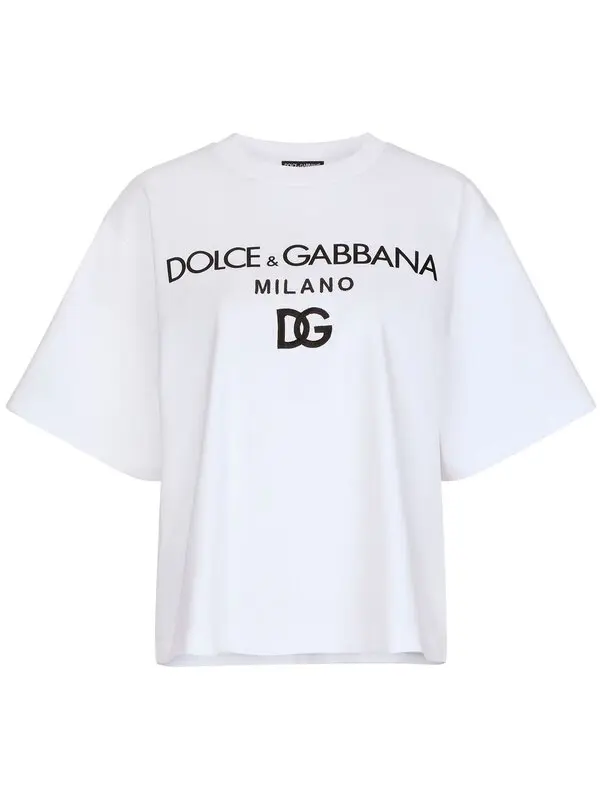 Dolce & Gabbana Flocked Logo T-shirt - White
