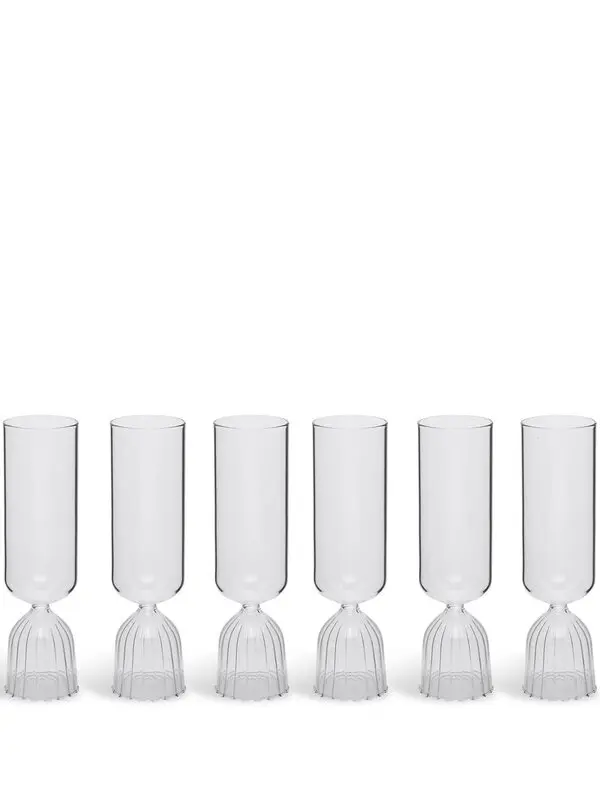 ICHENDORF MILANO Tutu Set-of-six Champagne Flutes - White