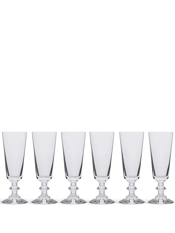 ICHENDORF MILANO Parigi Set-of-six Flute Glasses - White