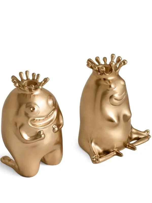 L'Objet X Haas Brothers King And Queen Candlesticks - Gold