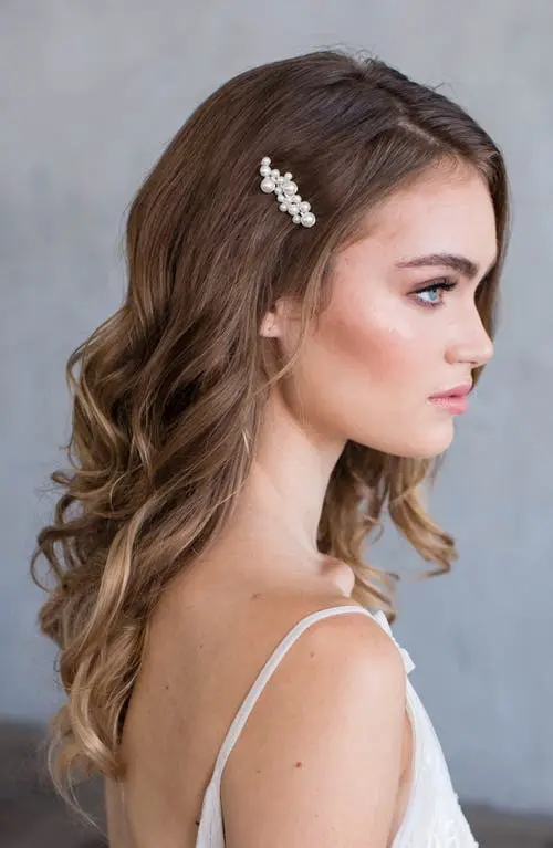 Brides & Hairpins Imitation Pearl Hair Clip - Silver