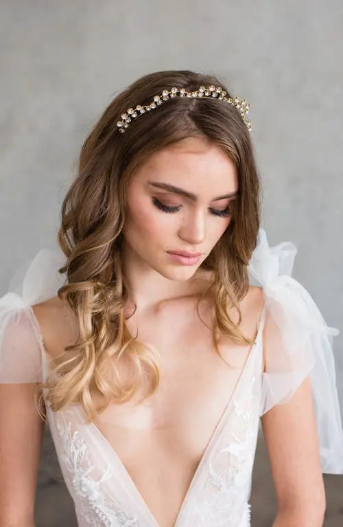 Brides & Hairpins Sydney Crystal Crown - Gold