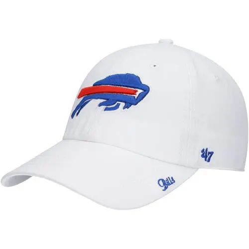 '47 Buffalo Bills Miata Clean Up Logo Adjustable Cap - White