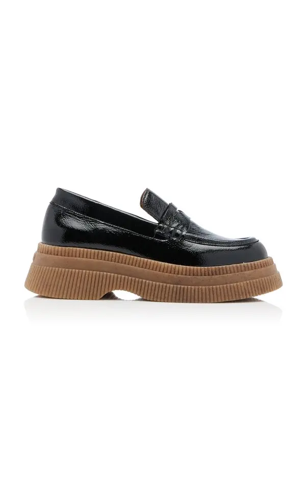 GANNI Wallaby Leather Creeper Loafers