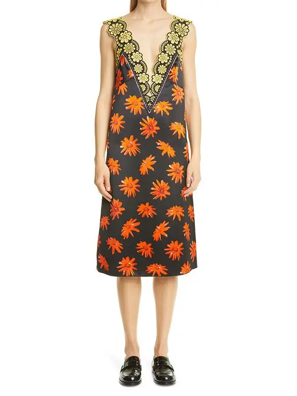 MERYLL ROGGE Floral Print Slipdress