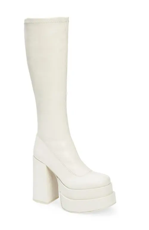 Steve Madden Cypress Platform Boots - Off White