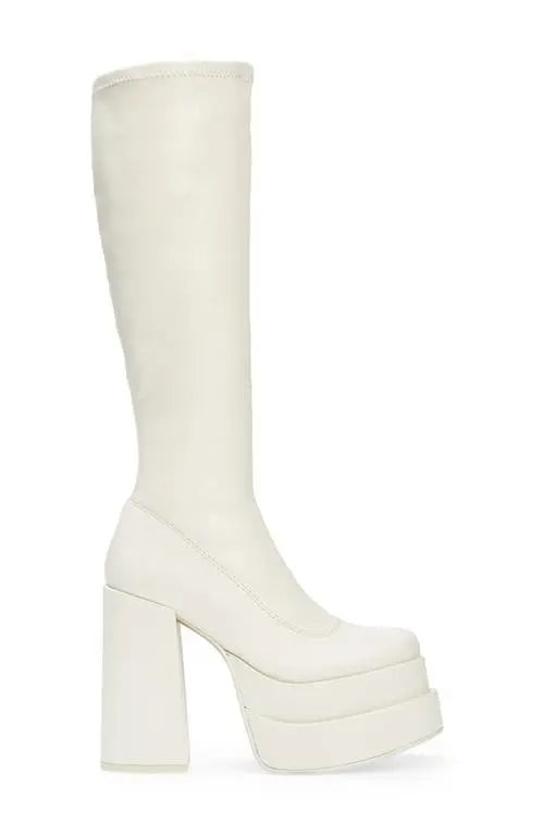 Steve Madden Cypress Platform Boots - Off White