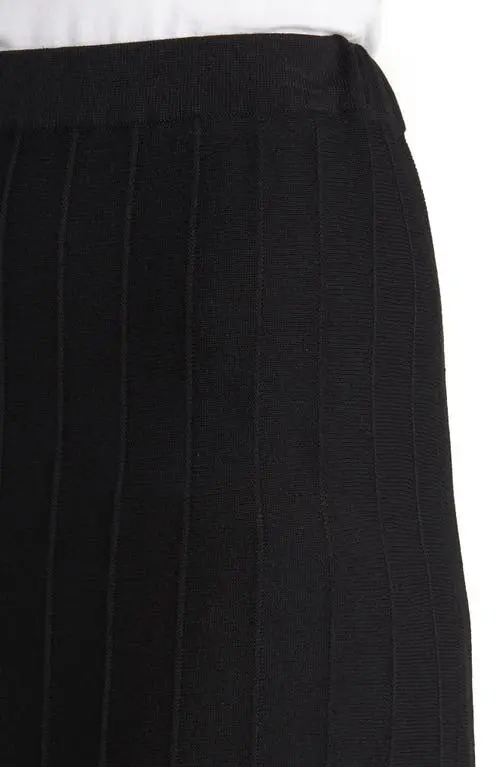 Ming Wang Pleated Pull-on Skirt