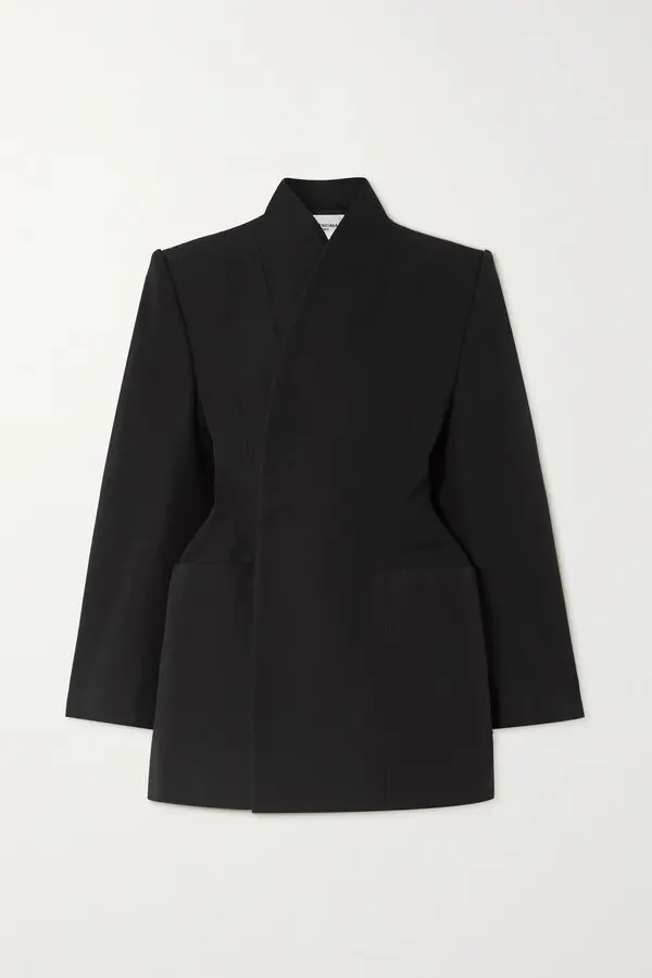 Balenciaga Hourglass Wool-gabardine Jacket