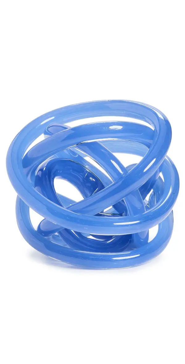 TIZO DESIGN Handblown Glass Knot - Blue
