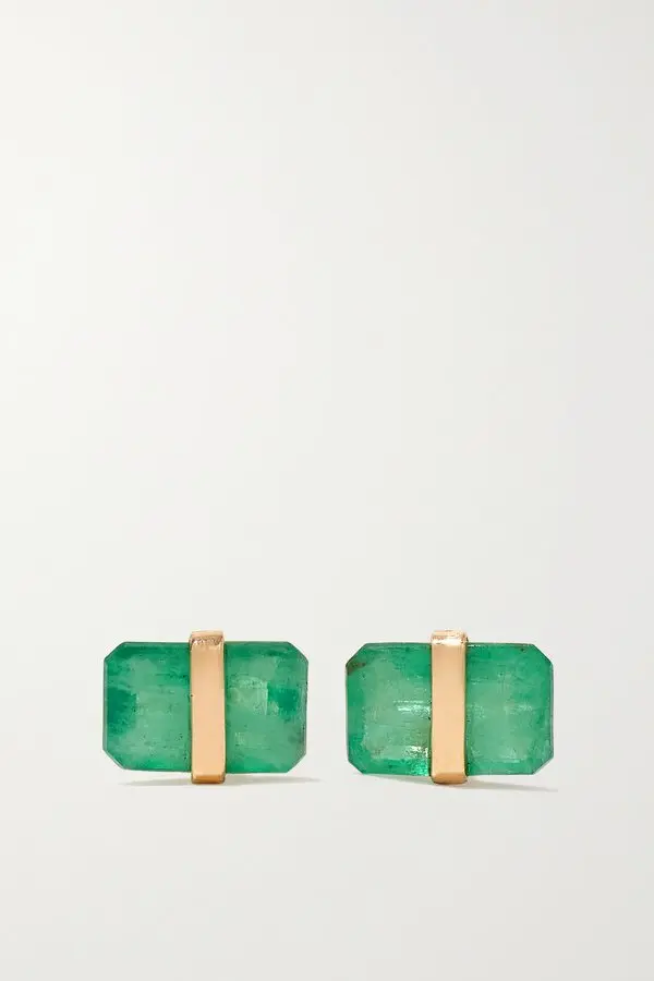 MELISSA JOY MANNING 14-karat Recycled Emerald Earrings - Green