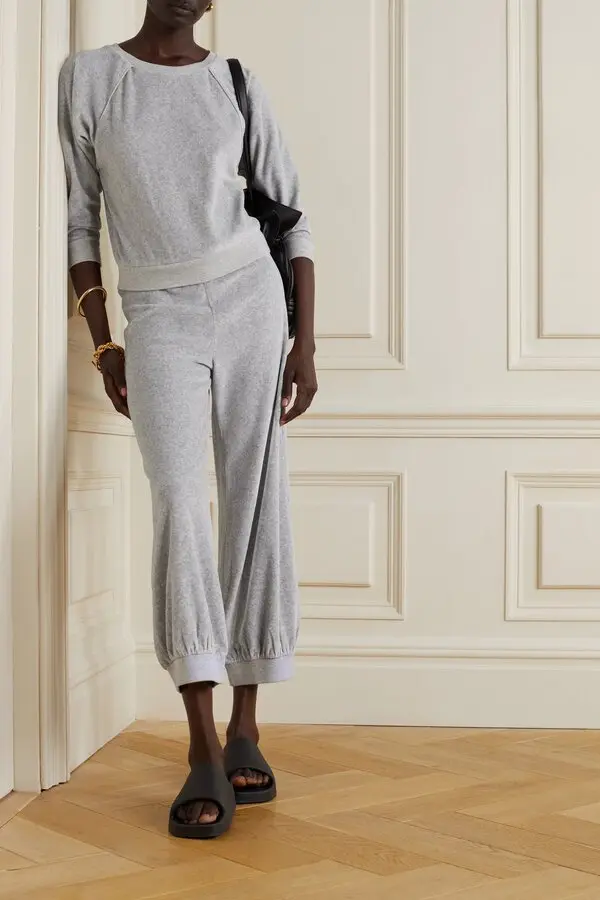 Suzie Kondi Tosk Cotton-blend Velour Track Pants