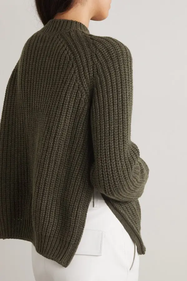 Loro Piana Davenport Ribbed Cashmere Sweater