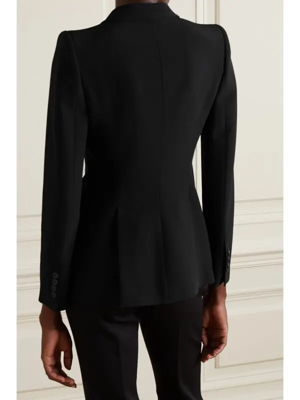 Alexander McQueen Crepe Blazer - Black