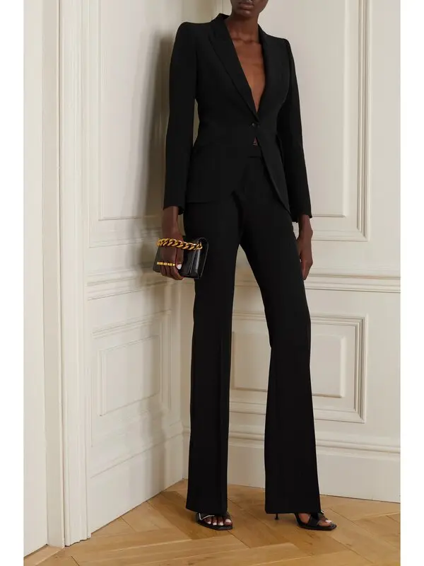 Alexander McQueen Crepe Blazer - Black