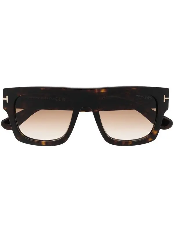 TOM FORD Tortoiseshell Square-frame Sunglasses - Brown