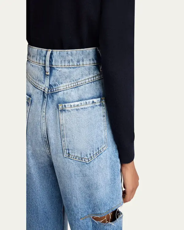 MAISON MARGIELA Slash-sides Wide-leg Pants - Denim
