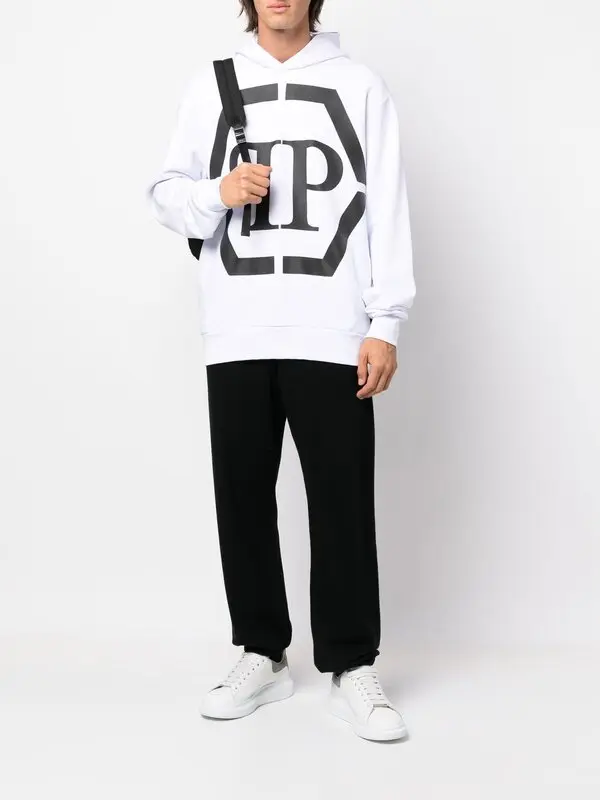 Philipp Plein Logo-print Hoodie - White