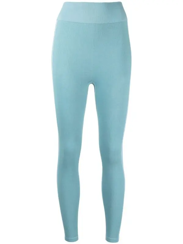 The Upside Seamless Striped Performance Leggings - Blue