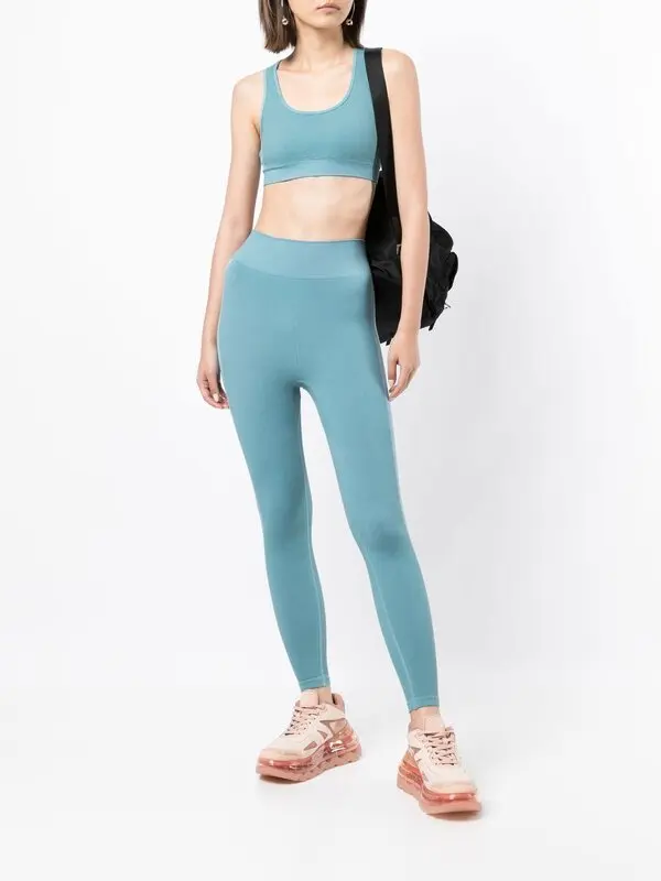 The Upside Seamless Striped Performance Leggings - Blue