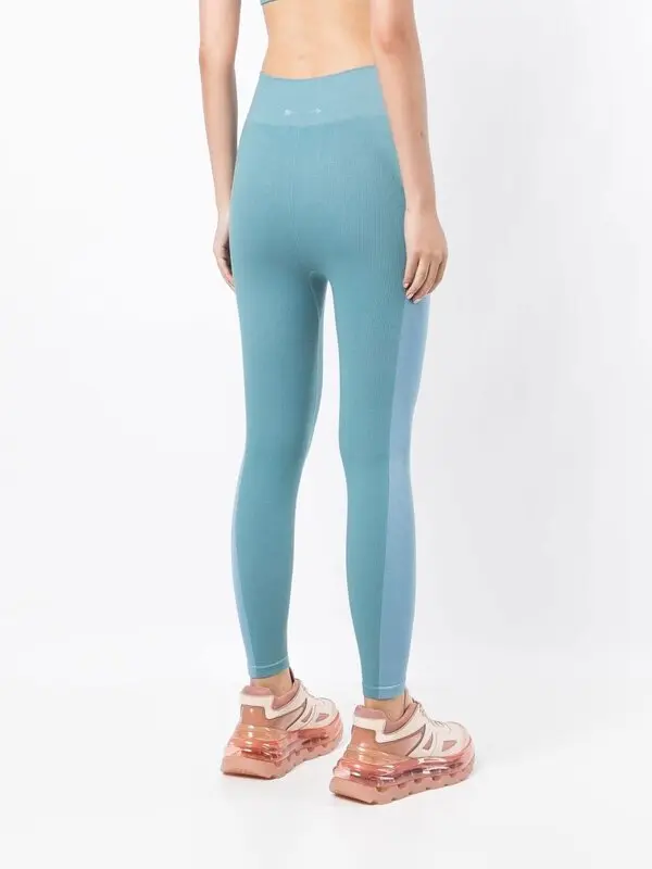 The Upside Seamless Striped Performance Leggings - Blue