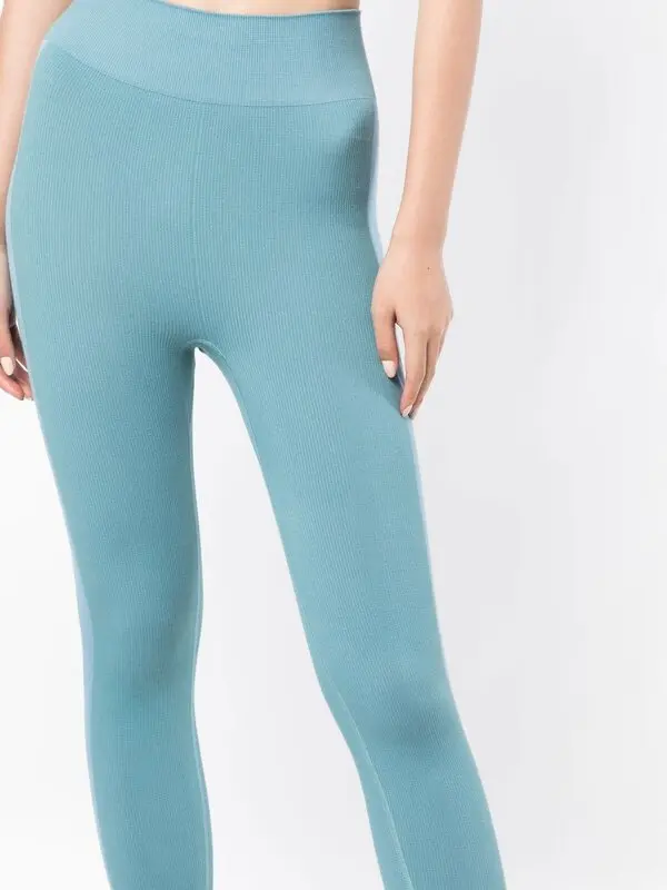 The Upside Seamless Striped Performance Leggings - Blue
