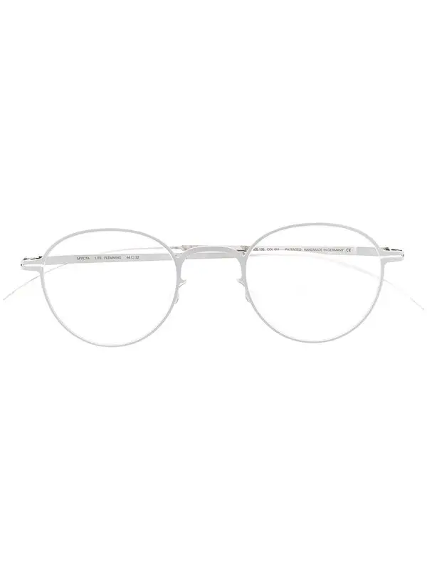 Mykita Matte-effect Round-frame Glasses - Silver