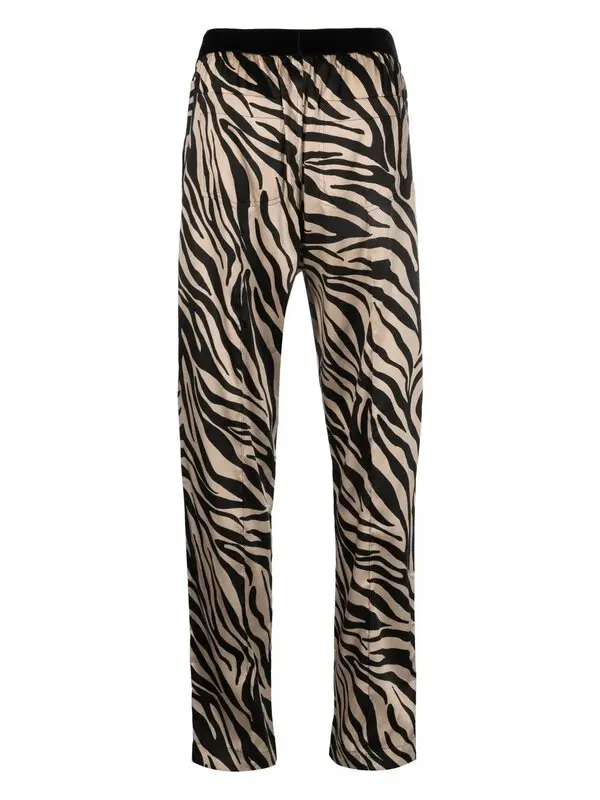 TOM FORD Zebra-print Silk Pyjama Bottoms - Black