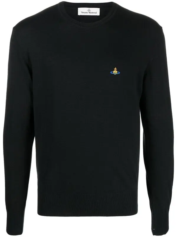 VIVIENNE WESTWOOD Orb-embroidered Jumper - Black