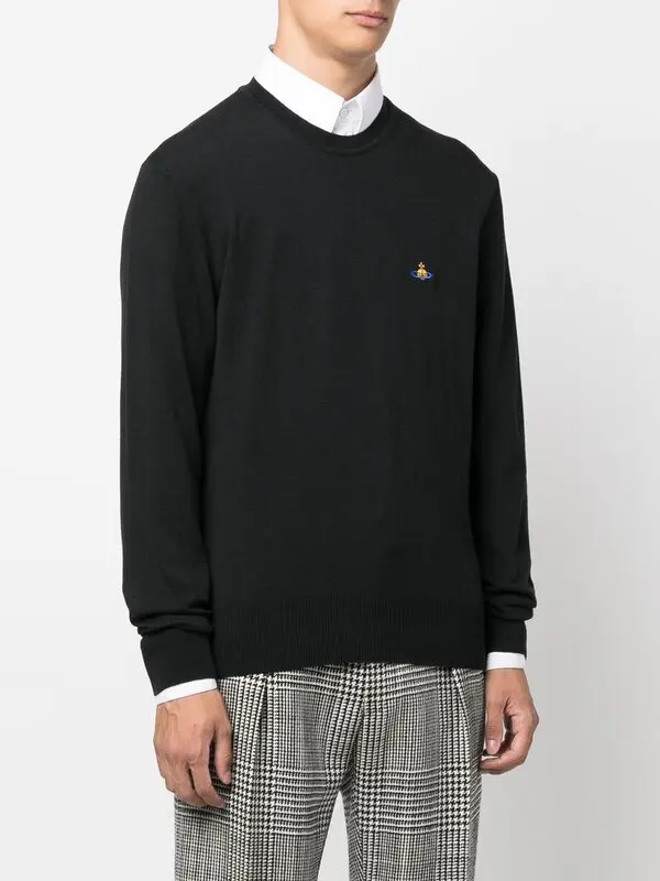 VIVIENNE WESTWOOD Orb-embroidered Jumper - Black