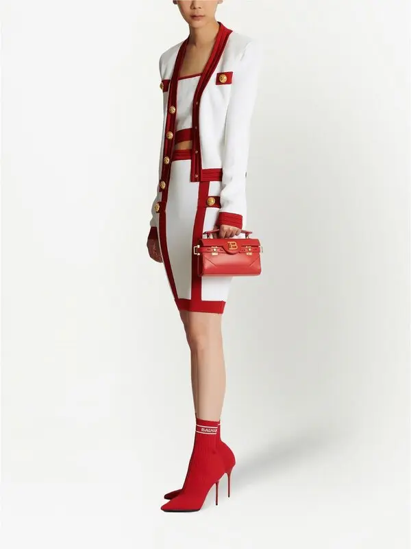 Balmain Cropped Contrasting-trim Detail Top