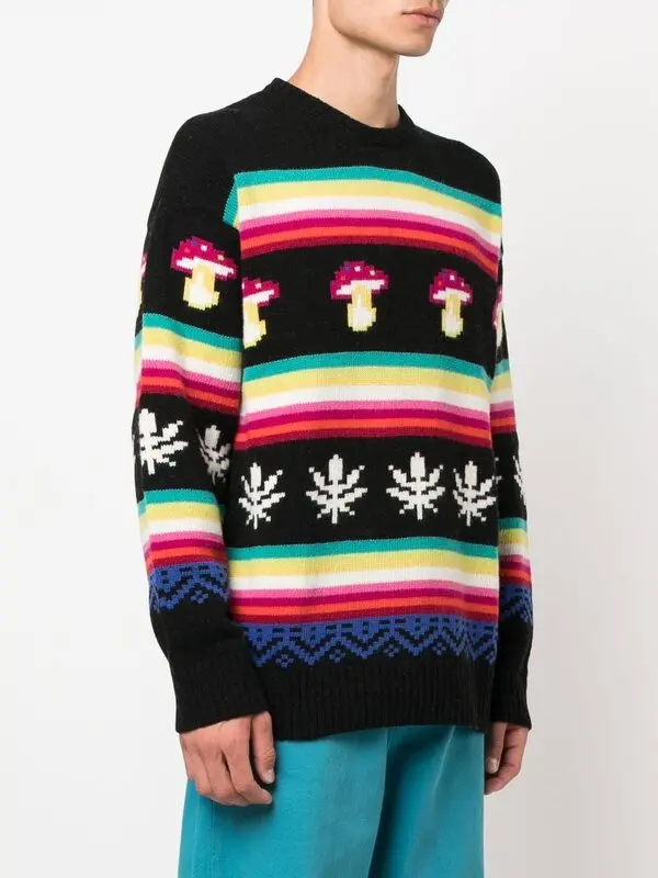 MSGM Jacquard Knit Jumper - Black