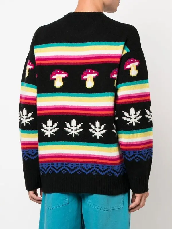 MSGM Jacquard Knit Jumper - Black